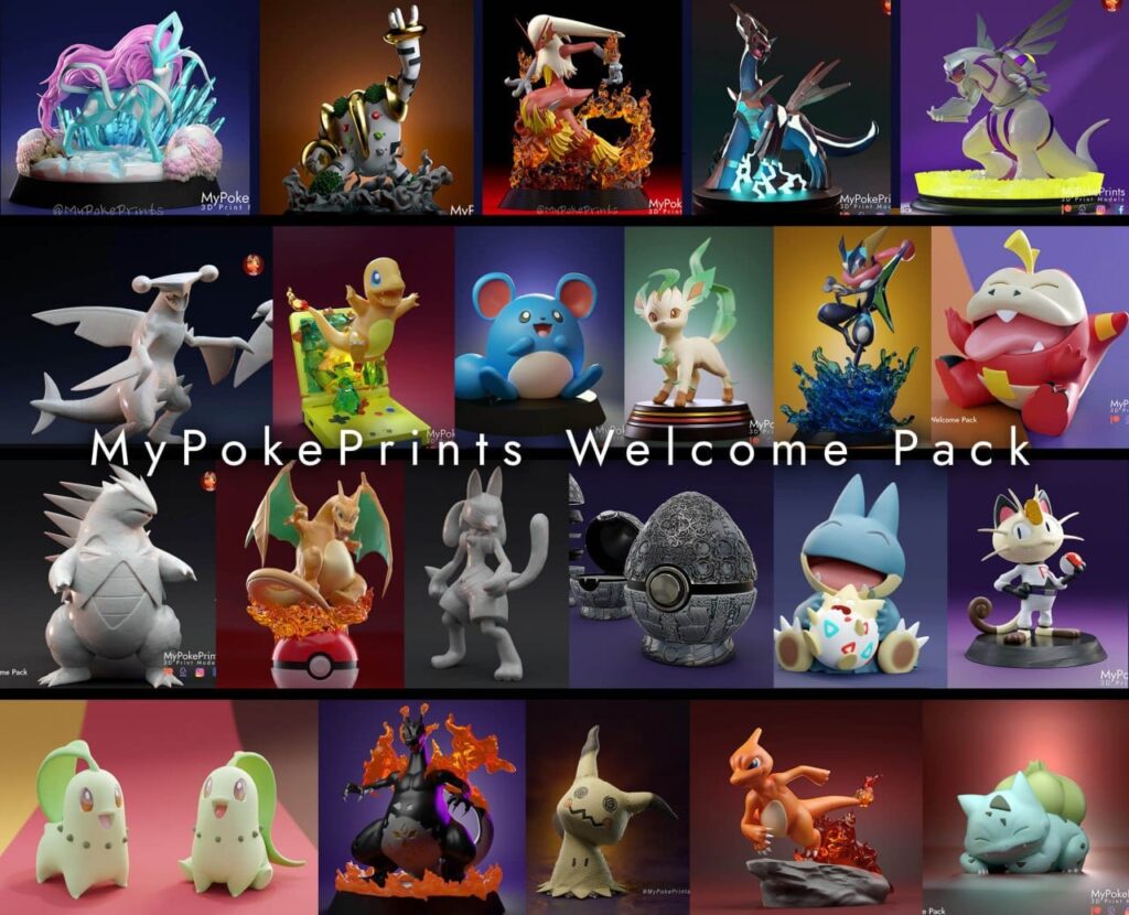 Pokemon pack STL - Stl3dprinter