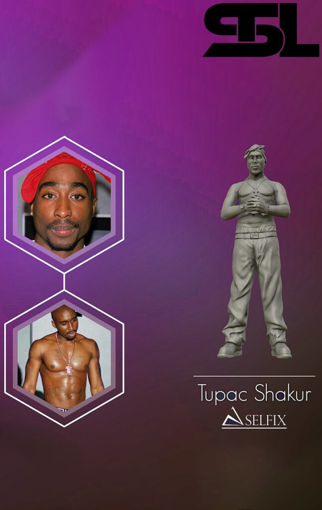 TUPAC SHAKUR 3D PRINT - Stl3dprinter