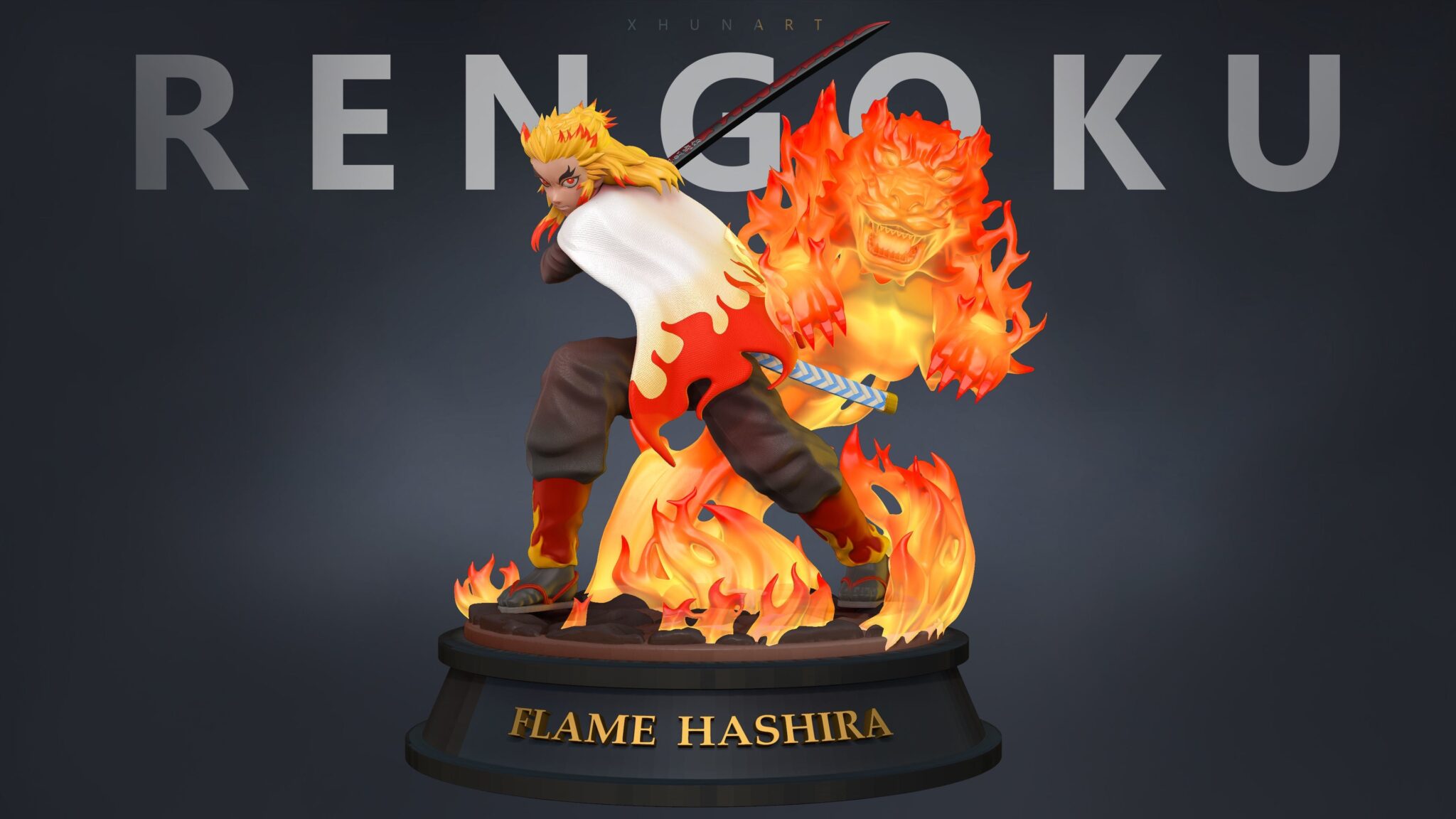 Demon Slayer - Kyojuro Rengoku 3D print model - Stl3dprinter