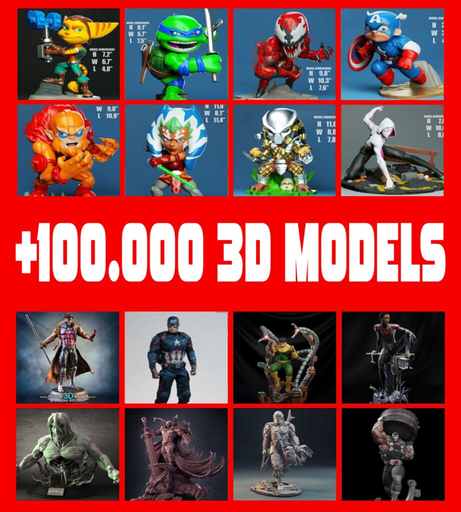 the big bundle for 3d printer & 3d models stl file - Stl3dprinter