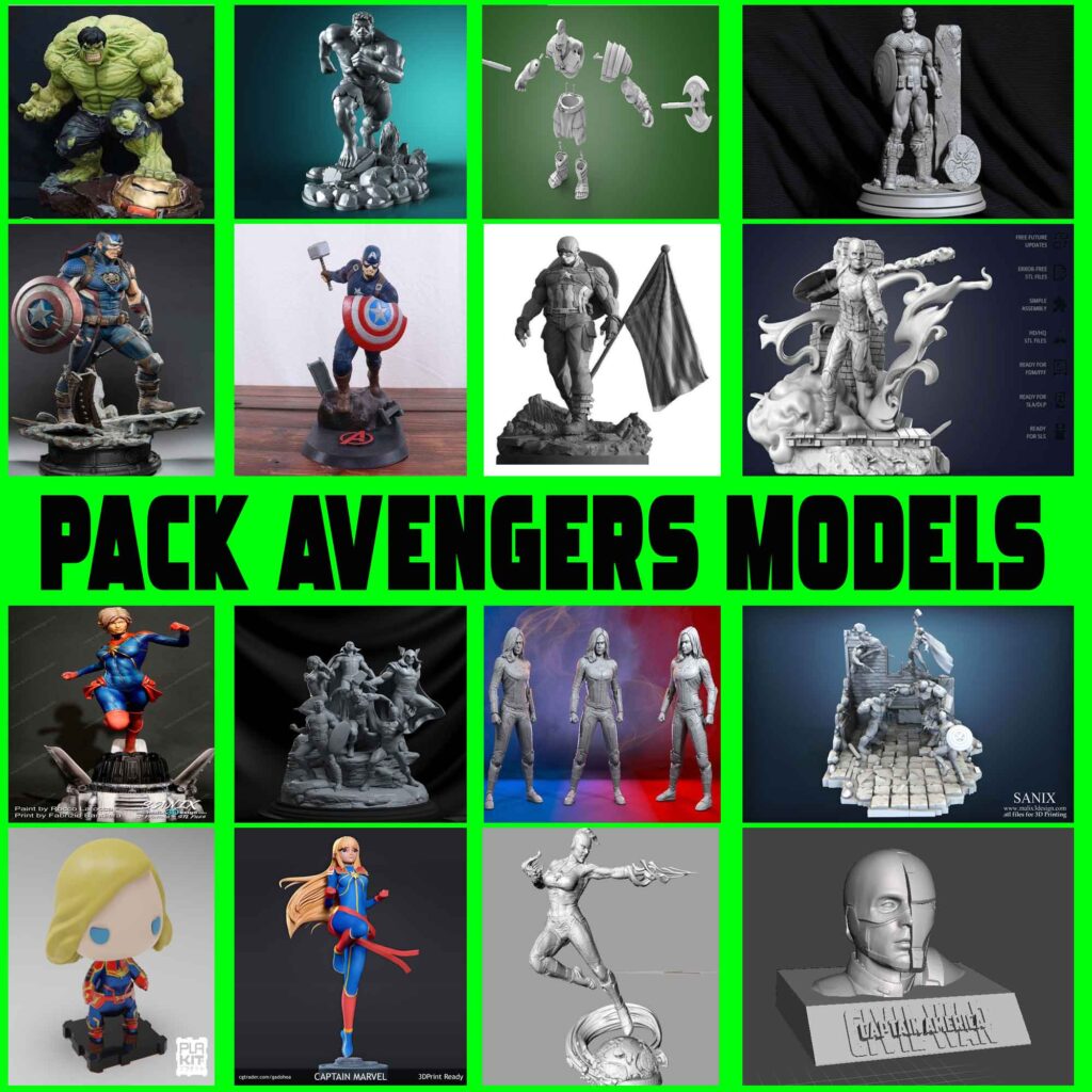 the big bundle avengers for 3d printer & 3d models stl file - Stl3dprinter