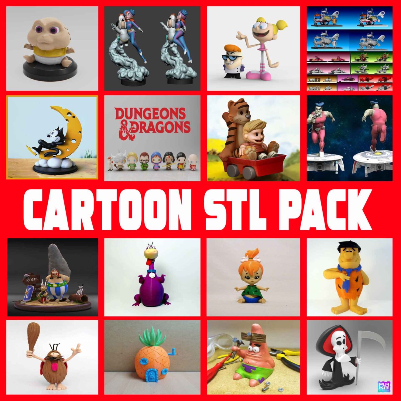 The big bundle cartoon for 3d printer & 3d models stl file - Stl3dprinter