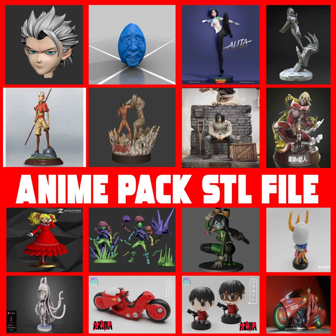the big bundle anime for 3d printer & 3d models stl file - Stl3dprinter