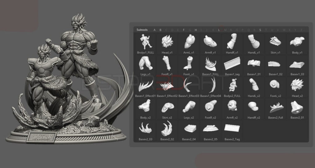 Broly diorama 3d print stl models - Stl3dprinter