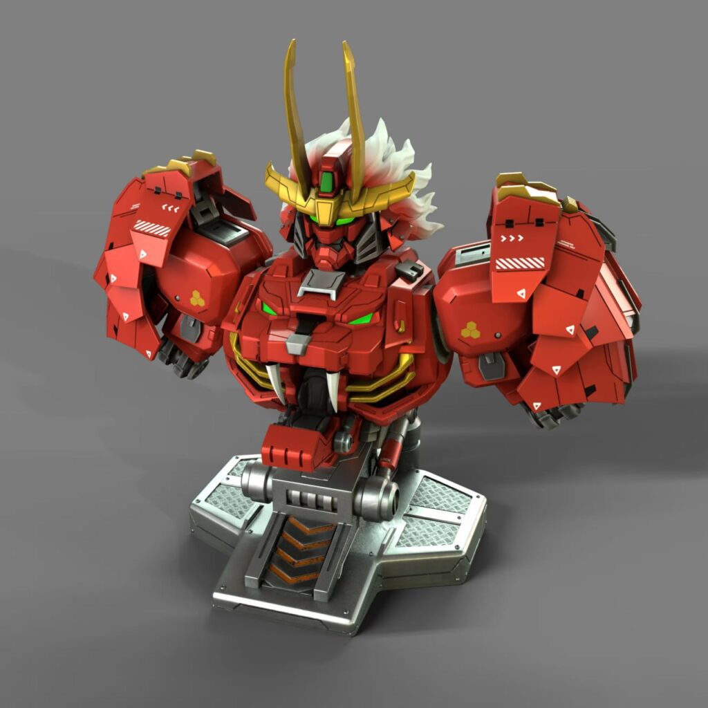 Shingen takeda Gundam bust 3d printing stl files - Stl3dprinter