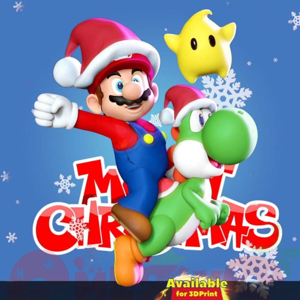 X-mas mario yoshi 3d print stl files - Stl3dprinter