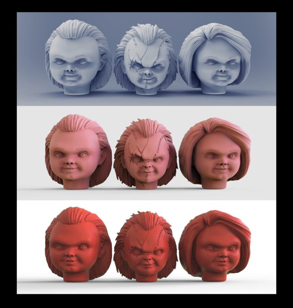 Chucky heads 3d printing stl files - Stl3dprinter