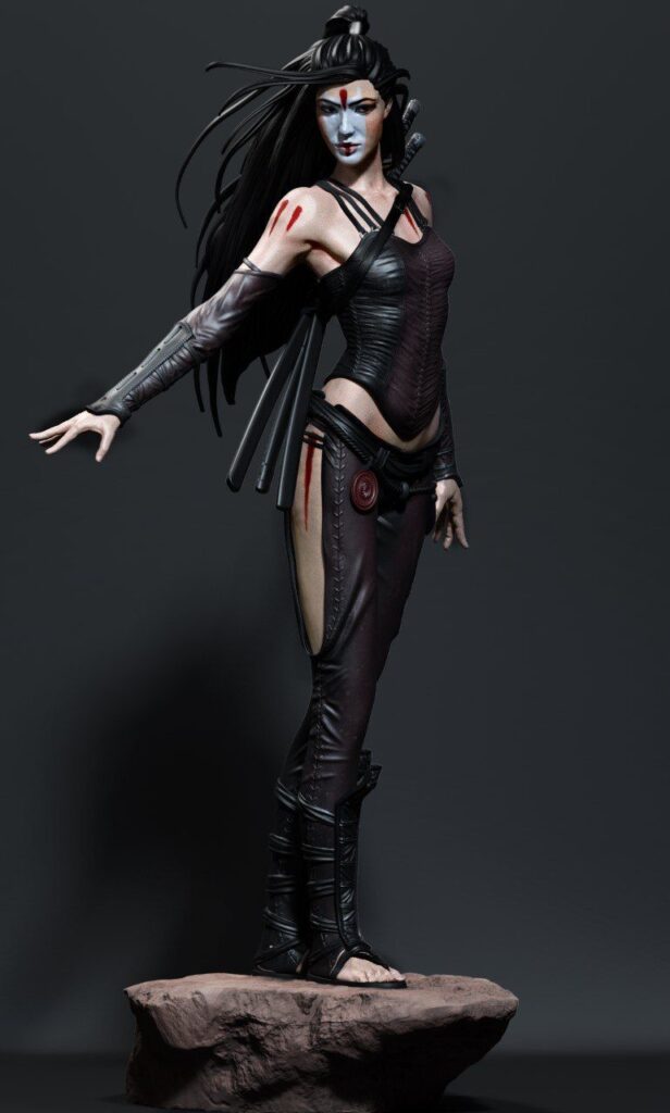 Asian female warrior 3d printing stl files - Stl3dprinter