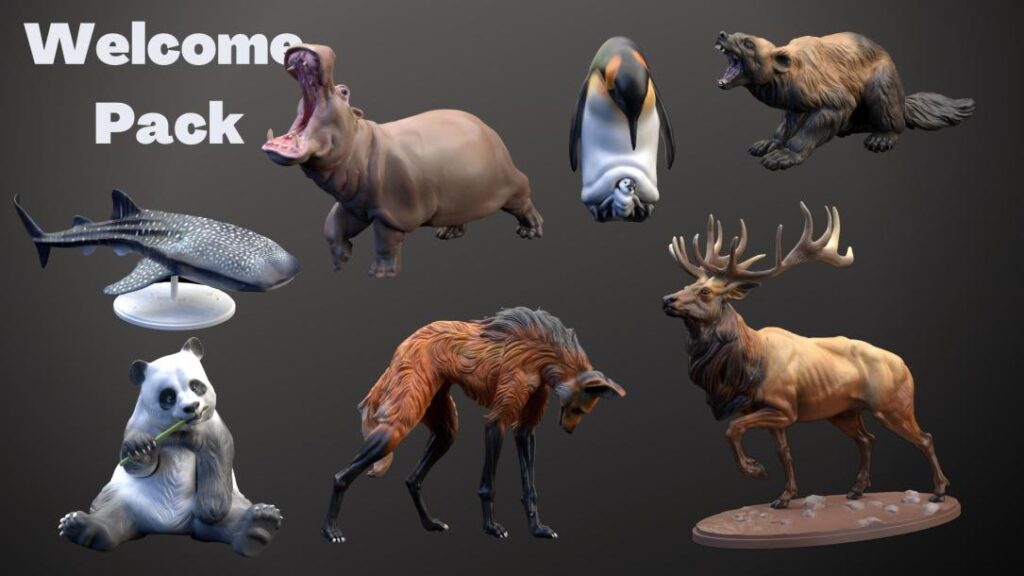 Arctic Winter animals pack 3d print stl files - Stl3dprinter