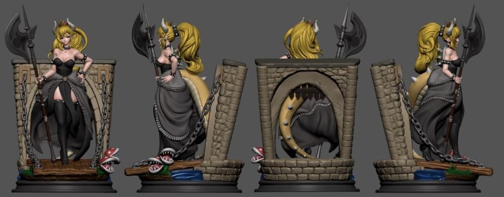 Battle Axe bowsette stl for 3d printing model - Stl3dprinter