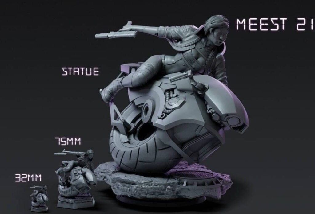 Meest biker Girl 3d printing stl files - Stl3dprinter